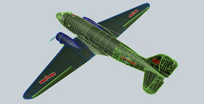 C47B (DC3)运输机3D模型模型-军用飞机模型库-3ds Max(.max)模型下载-cg模型网