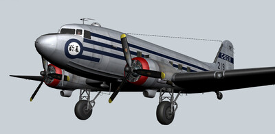 C47B (DC3)运输机3D模型模型-军用飞机模型库-3ds Max(.max)模型下载-cg模型网