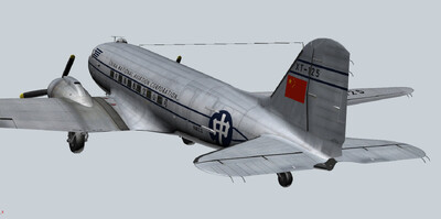 C47B (DC3)运输机3D模型模型-军用飞机模型库-3ds Max(.max)模型下载-cg模型网