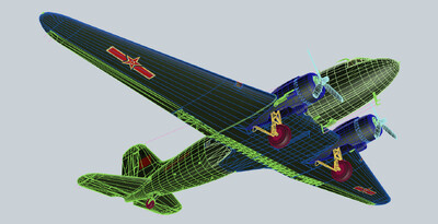 C47B (DC3)运输机3D模型模型-军用飞机模型库-3ds Max(.max)模型下载-cg模型网