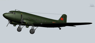 C47B (DC3)运输机3D模型模型-军用飞机模型库-3ds Max(.max)模型下载-cg模型网