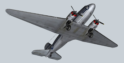 C47B (DC3)运输机3D模型模型-军用飞机模型库-3ds Max(.max)模型下载-cg模型网