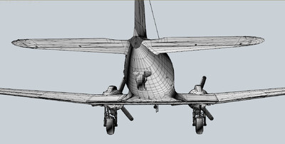C47B (DC3)运输机3D模型模型-军用飞机模型库-3ds Max(.max)模型下载-cg模型网
