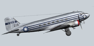 C47B (DC3)运输机3D模型模型-军用飞机模型库-3ds Max(.max)模型下载-cg模型网