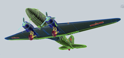 C47B (DC3)运输机3D模型模型-军用飞机模型库-3ds Max(.max)模型下载-cg模型网