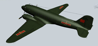 C47B (DC3)运输机3D模型模型-军用飞机模型库-3ds Max(.max)模型下载-cg模型网