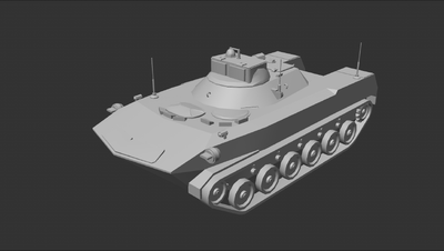BTR-D 1V119模型-装甲车／坦克模型库-Blender(.blend)模型下载-cg模型网