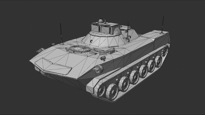 BTR-D 1V119模型-装甲车／坦克模型库-Blender(.blend)模型下载-cg模型网