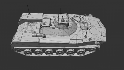 BTR-D 1V119模型-装甲车／坦克模型库-Blender(.blend)模型下载-cg模型网