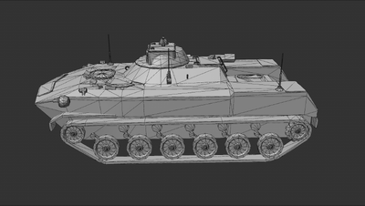 BTR-D 1V119模型-装甲车／坦克模型库-Blender(.blend)模型下载-cg模型网