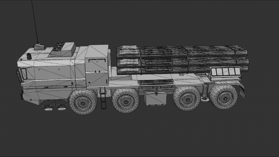 PHL-03型远程火箭炮PHL03江山重工火箭弹PHL-16模型-装甲车／坦克模型库-Blender(.blend)模型下载-cg模型网