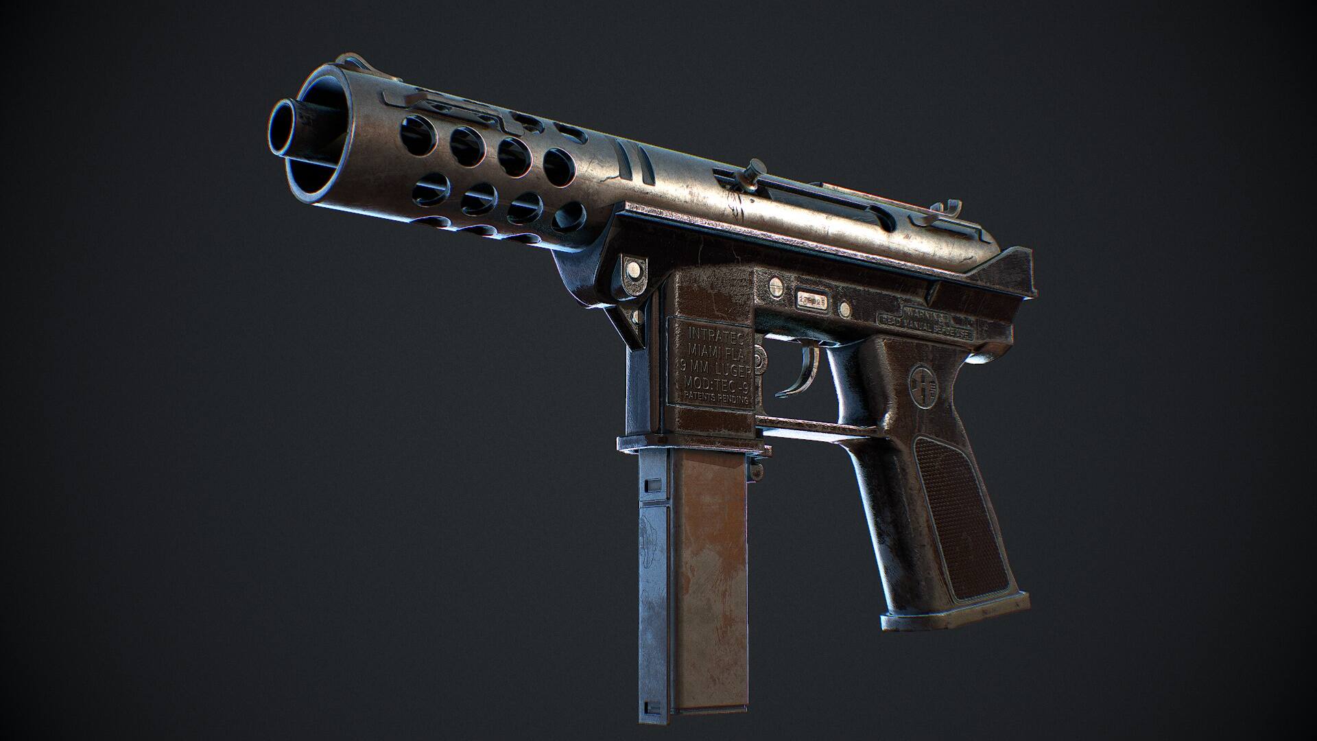 TEC-9模型 - 游戏/影视/动画 - 作品模型 - CG模型网