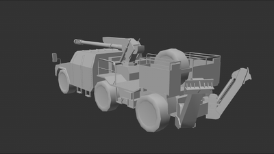 SH2型122毫米车载榴弹炮SH-2车载炮武装解放军部队模型-火炮器械模型库-Blender(.blend)模型下载-cg模型网