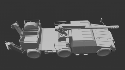 SH2型122毫米车载榴弹炮SH-2车载炮武装解放军部队模型-火炮器械模型库-Blender(.blend)模型下载-cg模型网