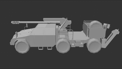 SH2型122毫米车载榴弹炮SH-2车载炮武装解放军部队模型-火炮器械模型库-Blender(.blend)模型下载-cg模型网