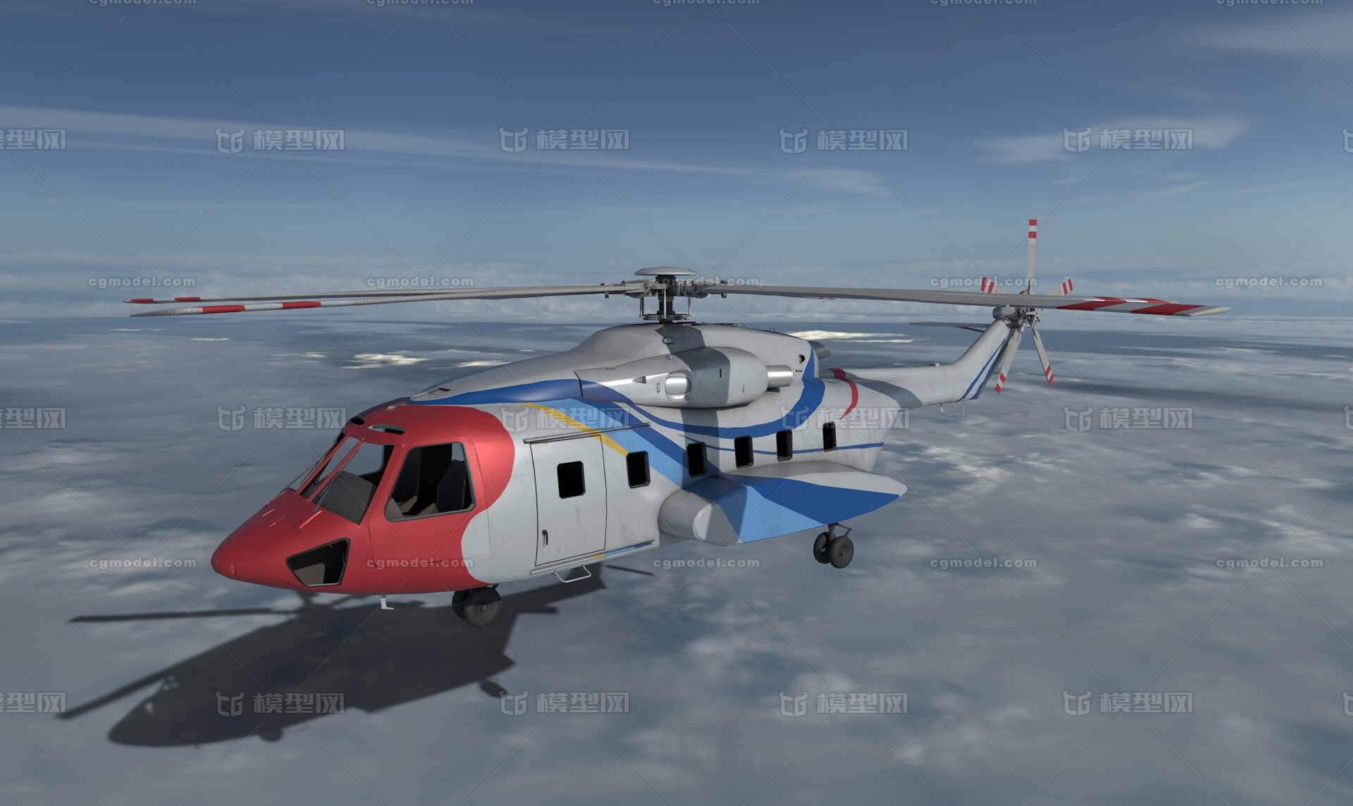 吉祥鸟AC313A 直升机模型-民用直升机模型库-3ds Max(.max)模型下载-cg模型网