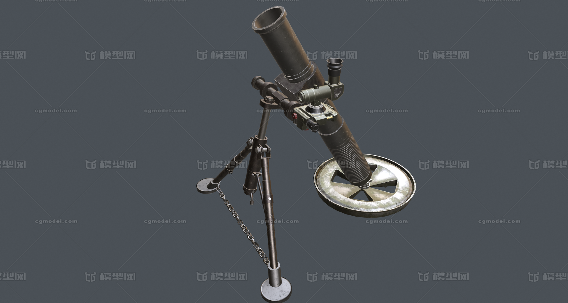 M224 60毫米轻型连队迫击炮系统LWCMS美军阿富汗炮弹模型-火炮器械模型库-Blender(.blend)模型下载-cg模型网