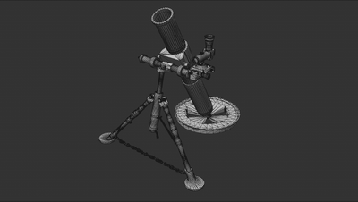 M224 60毫米轻型连队迫击炮系统LWCMS美军阿富汗炮弹模型-火炮器械模型库-Blender(.blend)模型下载-cg模型网