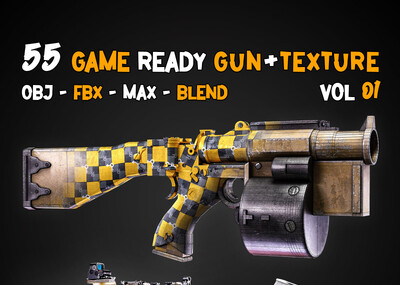 武器包 M4模型-枪械模型模型库-Blender(.blend)模型下载-cg模型网