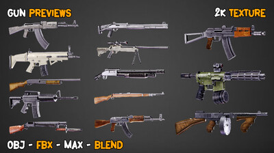 武器包 M4模型-枪械模型模型库-Blender(.blend)模型下载-cg模型网