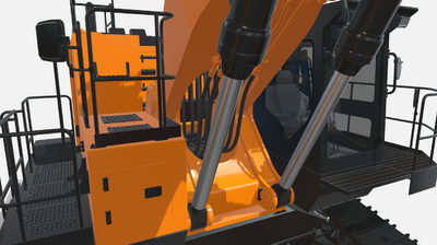 日立EX1200挖掘机 履带式挖土机模型-工程车模型库-3ds Max(.max)模型下载-cg模型网