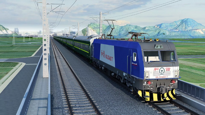 hxd3c-RW25G客运编组 和谐电3C模型-火车/轨道车模型库-3ds Max(.max)模型下载-cg模型网