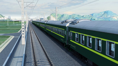 hxd3c-RW25G客运编组 和谐电3C模型-火车/轨道车模型库-3ds Max(.max)模型下载-cg模型网