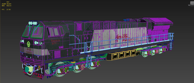 HXN5柴油机车模型-火车/轨道车模型库-3ds Max(.max)模型下载-cg模型网