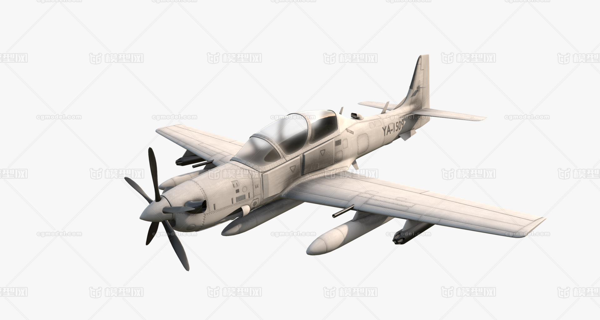 A-29 A29轻型战机模型-军用飞机模型库-Blender(.blend)模型下载-cg模型网