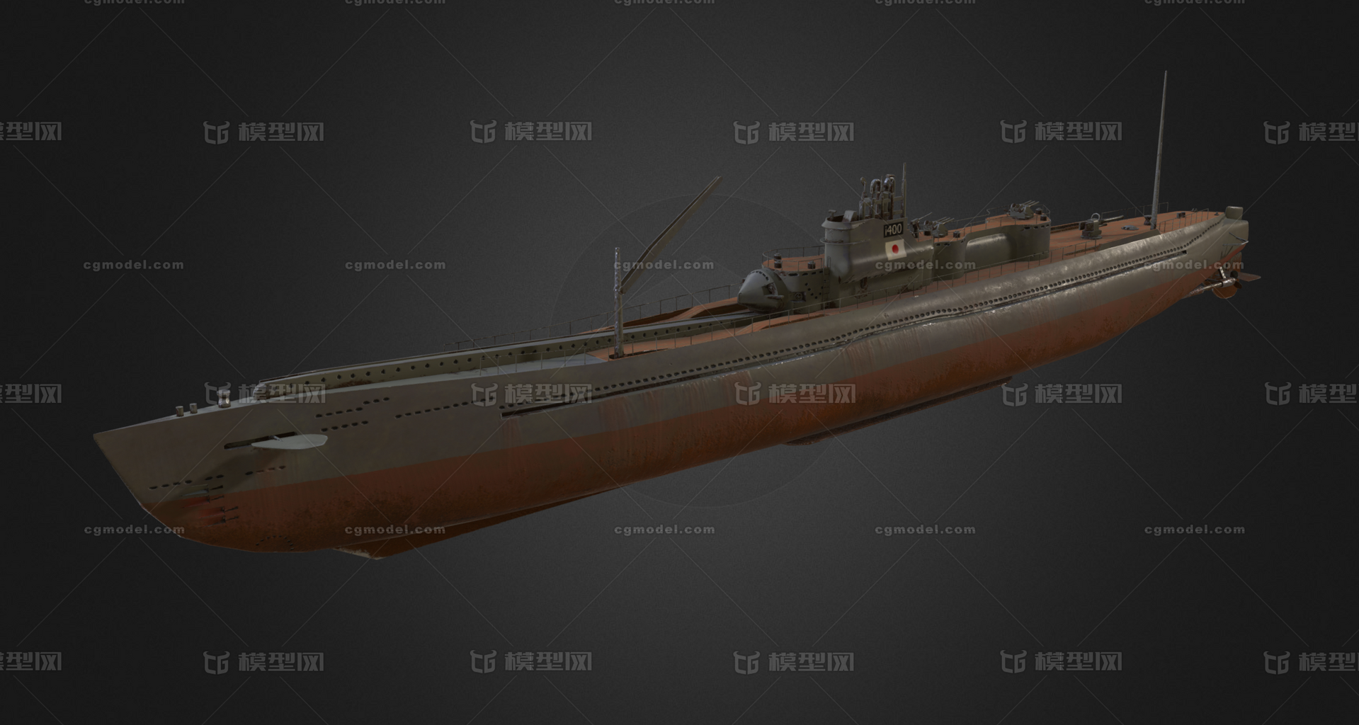 伊400级潜艇 i400模型-军舰模型库-Blender(.blend)模型下载-cg模型网