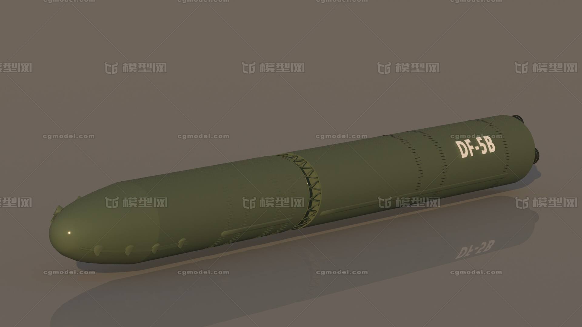 DF5B 东风导弹模型-火炮器械模型库-3ds Max(.max)模型下载-cg模型网
