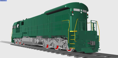 【中国铁路】ND5-II型内燃机车模型-火车/轨道车模型库-FBX(.fbx)模型下载-cg模型网