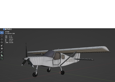 AG60E电动飞机 教练机模型-小型飞机模型库-3ds Max(.max)模型下载-cg模型网