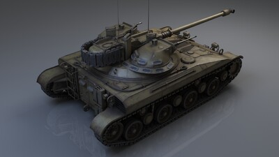 美国T92轻型坦克（PBR）模型-装甲车／坦克模型库-3ds Max(.max)模型下载-cg模型网