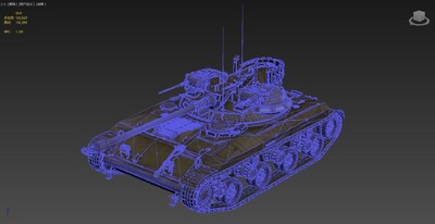 美国T92轻型坦克（PBR）模型-装甲车／坦克模型库-3ds Max(.max)模型下载-cg模型网