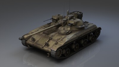 美国T92轻型坦克（PBR）模型-装甲车／坦克模型库-3ds Max(.max)模型下载-cg模型网