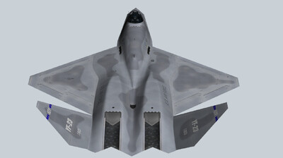 YF-23战斗机3D模型模型-军用飞机模型库-3ds Max(.max)模型下载-cg模型网