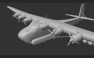 梅塞施密特Me 323模型-军用飞机模型库-Blender(.blend)模型下载-cg模型网
