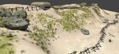 强行登陆海滩战争地形抢滩登陆 C728模型-现代场景模型库-3ds Max(.max)模型下载-cg模型网