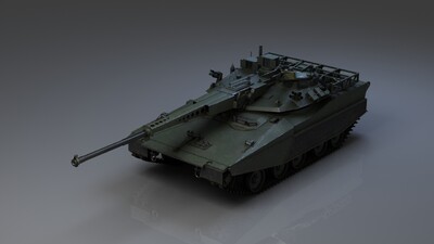 美国HSTV-L轻型坦克（PBR）模型-装甲车／坦克模型库-3ds Max(.max)模型下载-cg模型网