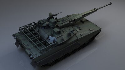 美国HSTV-L轻型坦克（PBR）模型-装甲车／坦克模型库-3ds Max(.max)模型下载-cg模型网