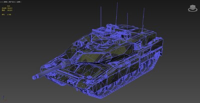 瑞典Strv-122B主战坦克（PBR）模型-装甲车／坦克模型库-3ds Max(.max)模型下载-cg模型网