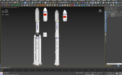 长征八号 CZ-8模型-其他航天设施模型库-3ds Max(.max)模型下载-cg模型网