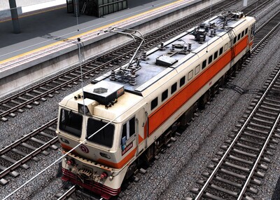 ss7c。韶山7C型电力机车。漯河车站模型-火车/轨道车模型库-3ds Max(.max)模型下载-cg模型网