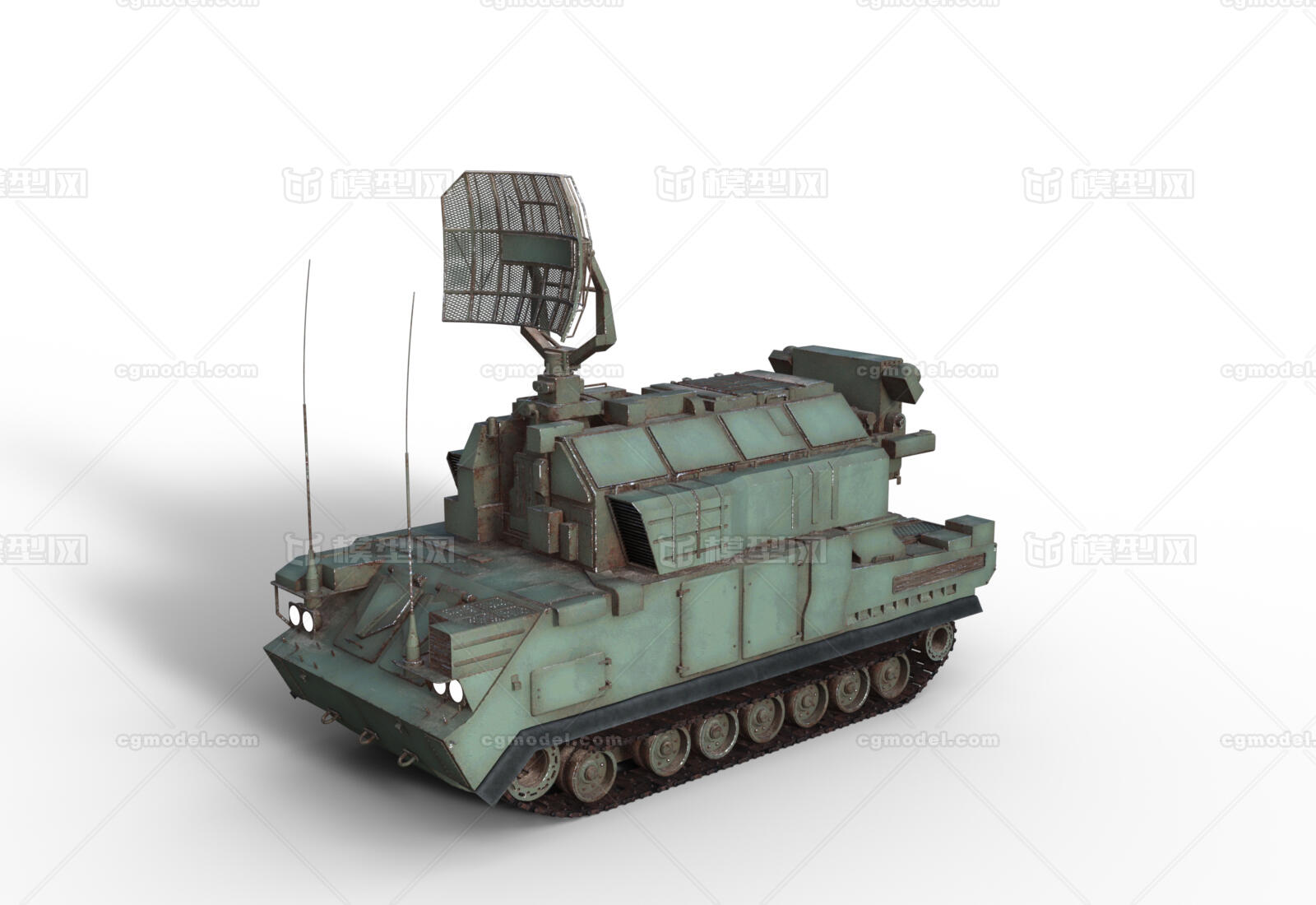 坦克 SAM（地对空导弹）坦克模型-装甲车／坦克模型库-Blender(.blend)模型下载-cg模型网