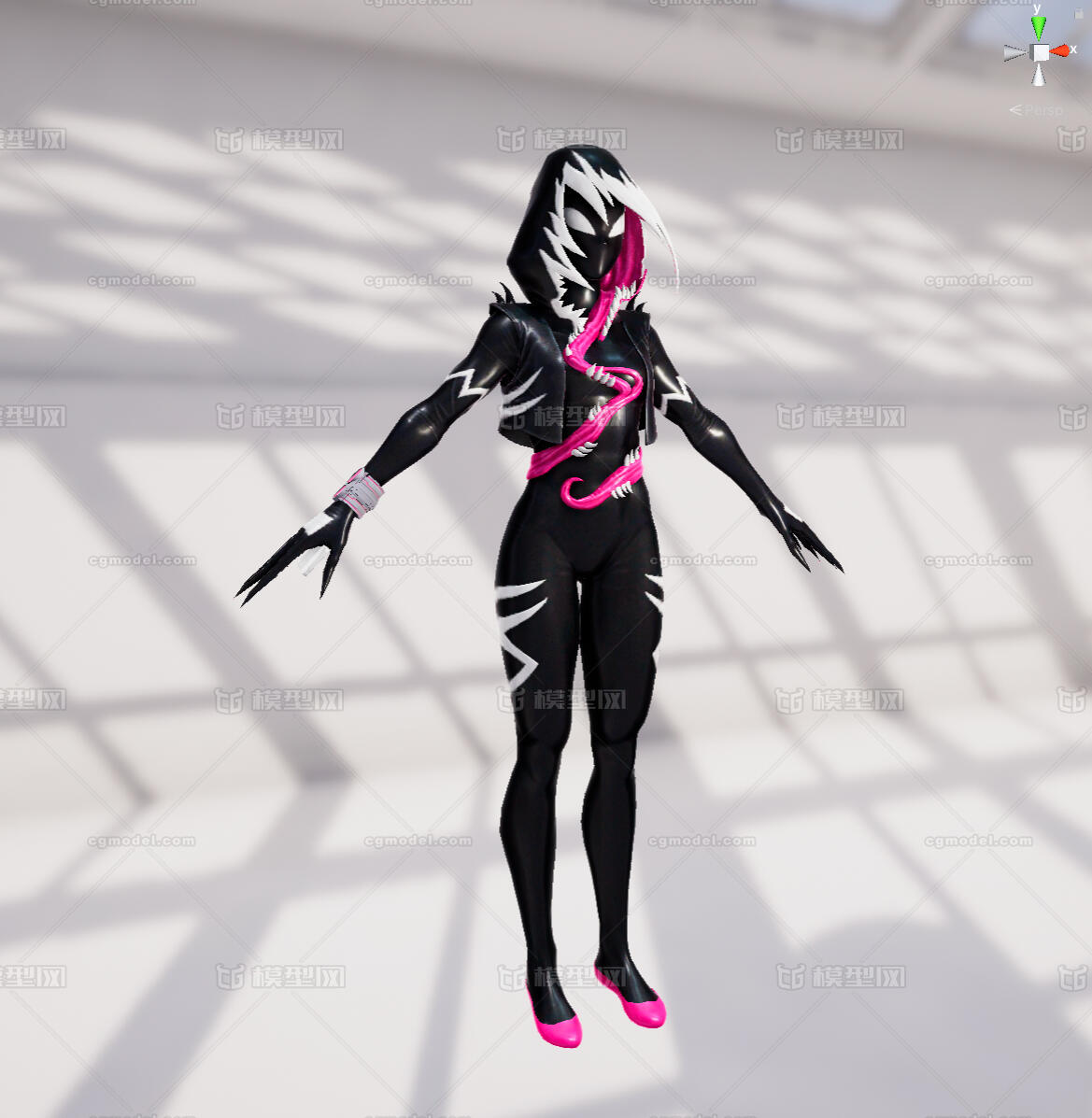 Gwenom 格温蜘蛛侠模型-女人模型库-3ds Max(.max)模型下载-cg模型网