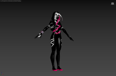 Gwenom 格温蜘蛛侠模型-女人模型库-3ds Max(.max)模型下载-cg模型网