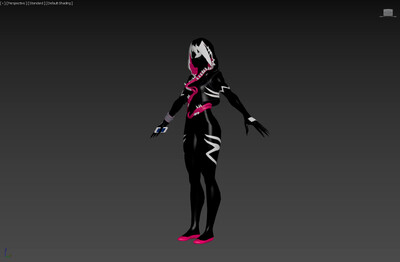 Gwenom 格温蜘蛛侠模型-女人模型库-3ds Max(.max)模型下载-cg模型网