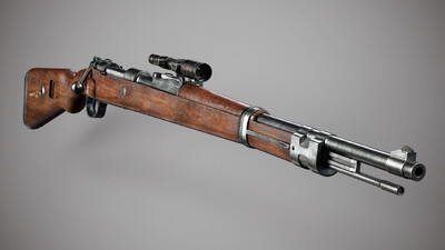 次世代写实98K狙击步枪模型模型-枪械模型模型库-3ds Max(.max)模型下载-cg模型网