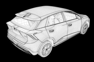 2023名爵MG4 EV模型-轿车模型库-Maya(.ma/.mb)模型下载-cg模型网